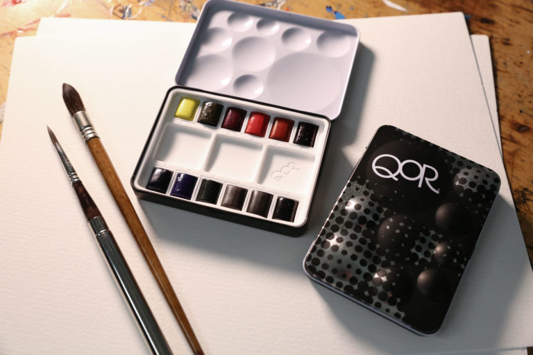 The QoR mini Half Pan Travel Set and Color Mixing | Just Paint