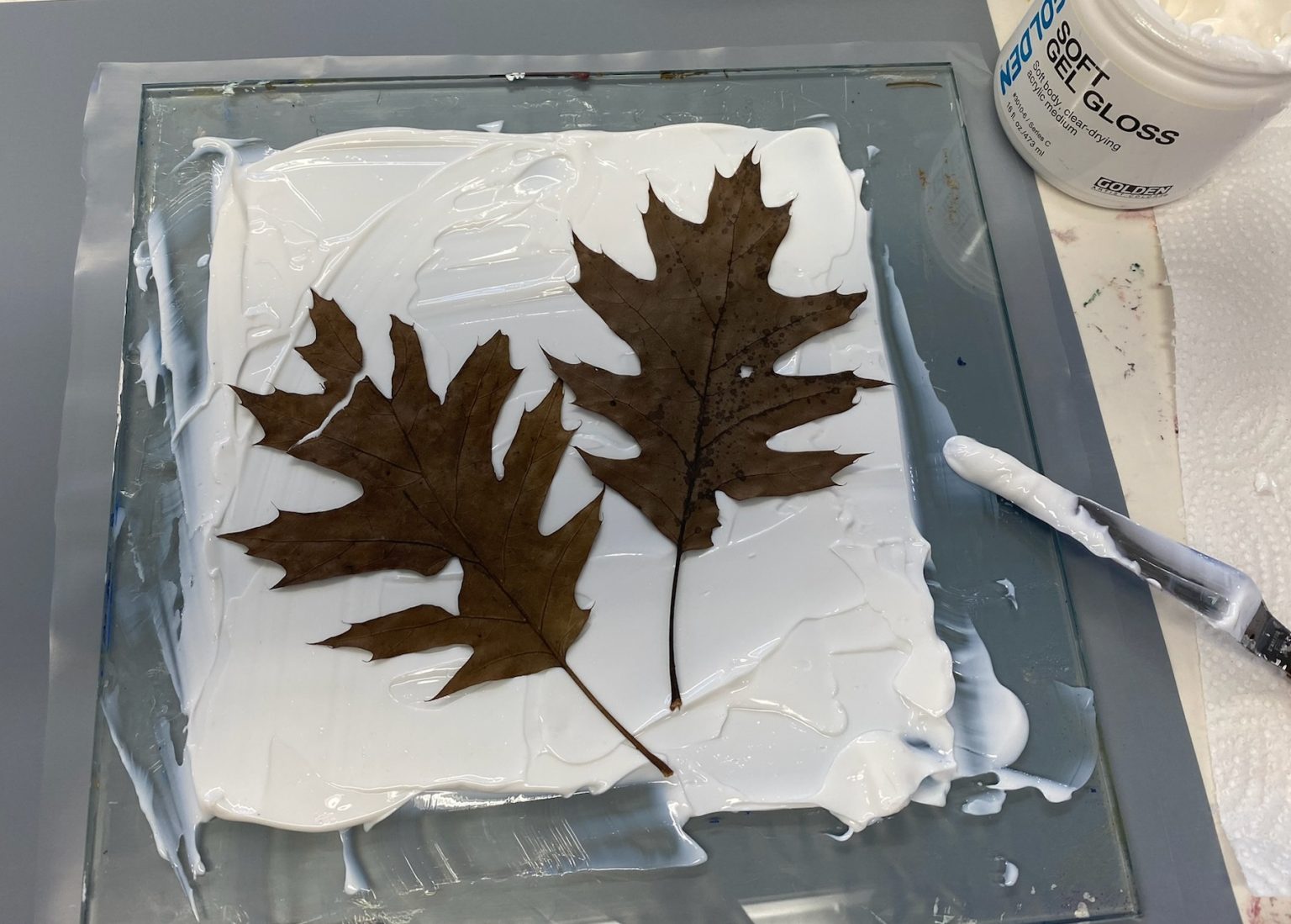 Encasing Natural Objects in Acrylics: Petals and Leaves | Just Paint