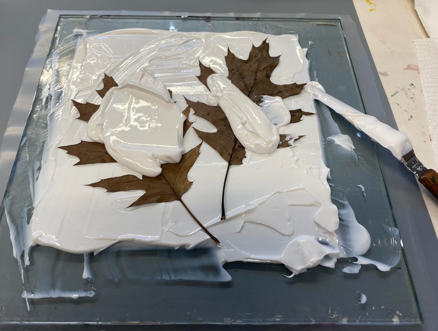 Encasing Natural Objects in Acrylics: Petals and Leaves | Just Paint